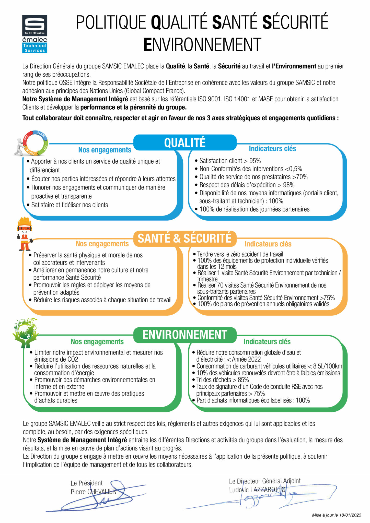 Notre politique QSSE